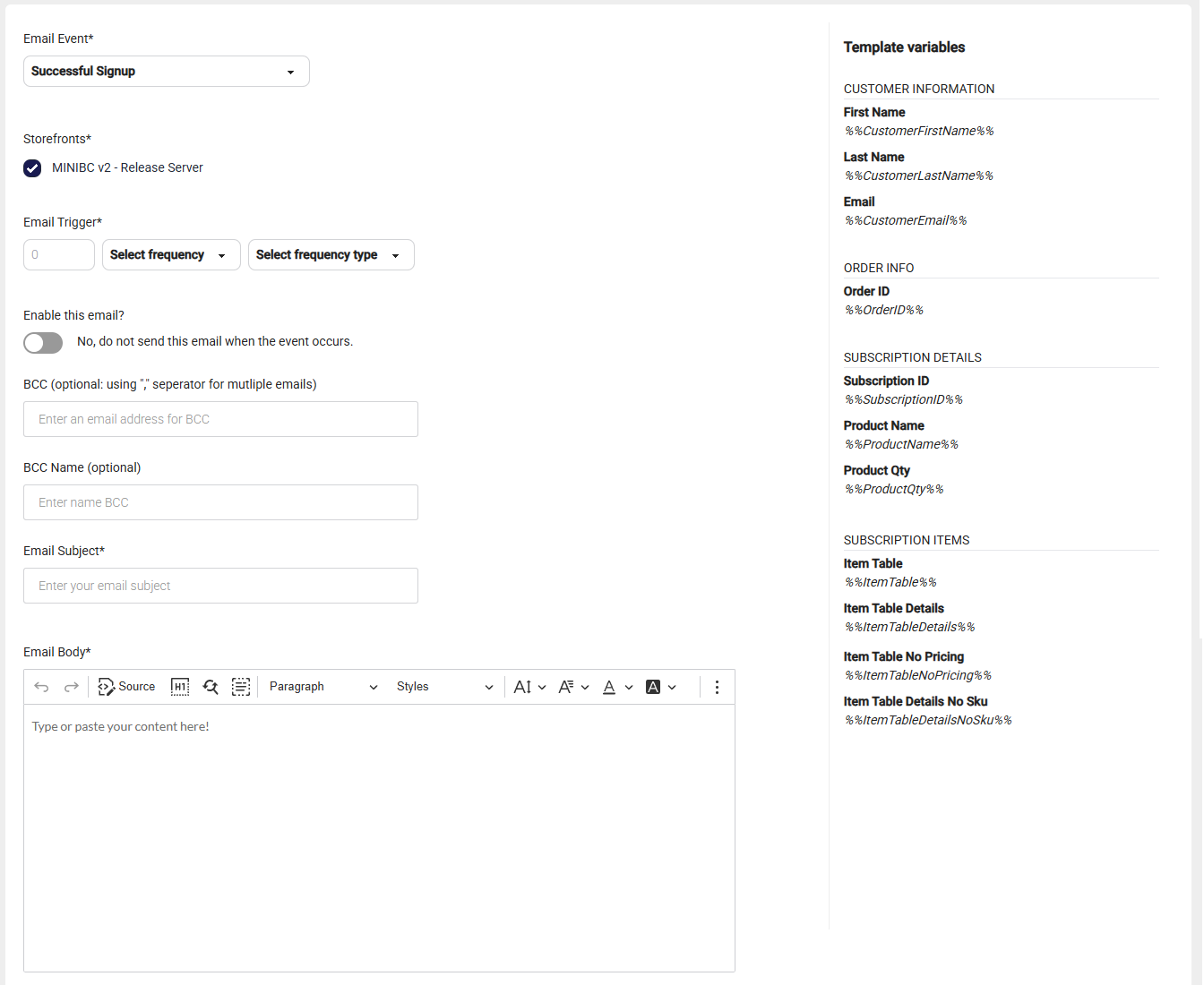 Notification Setup Guide – MINIBC
